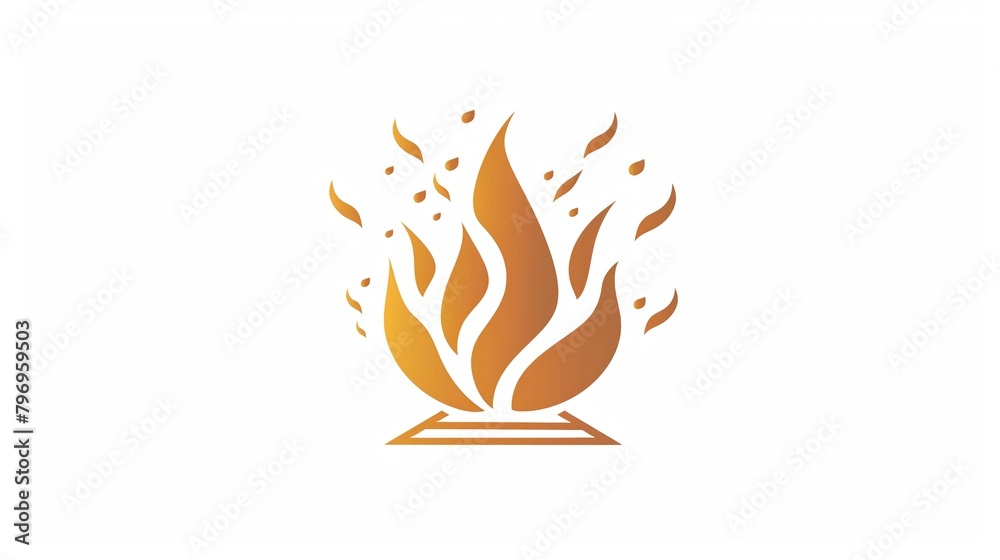 Visualize an elegant and contemporary 2D graphic of a grill line icon ...