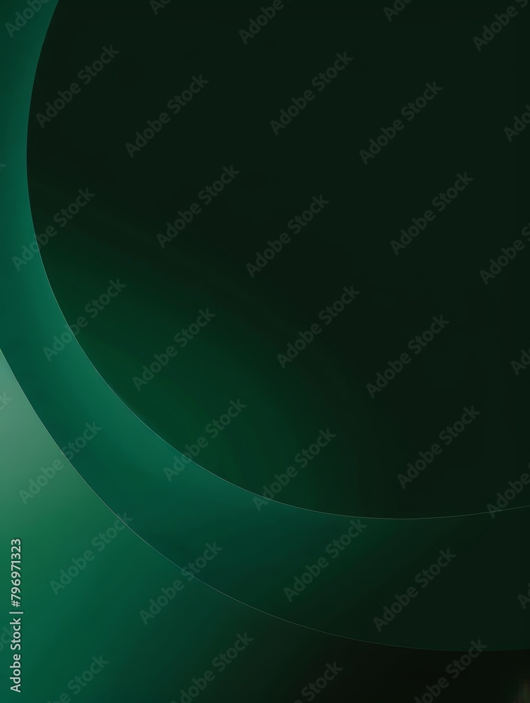 Dark green gradient background with a curved shape and subtle gradients ...