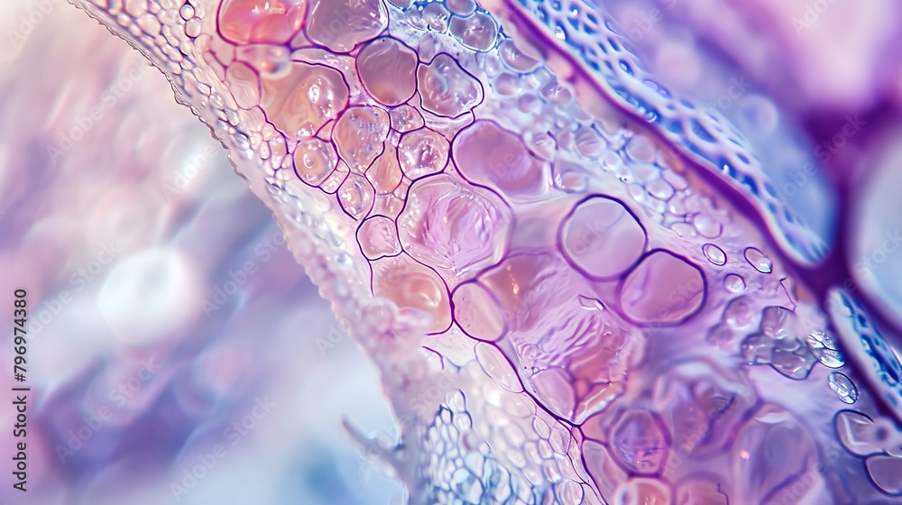 Ovarian follicular cyst, light micrograph, photo under microscope ...