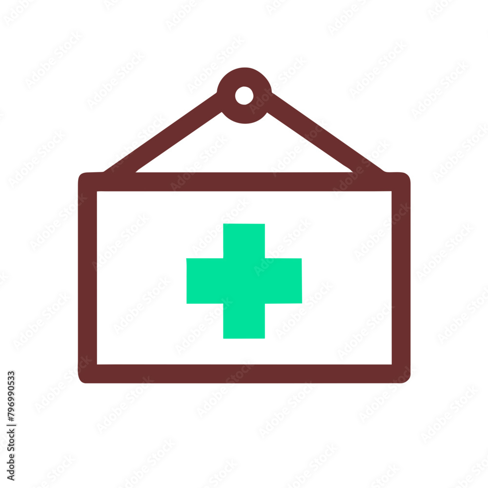 Pharmacy sign icon vector graphics element silhouette medical symbol ...