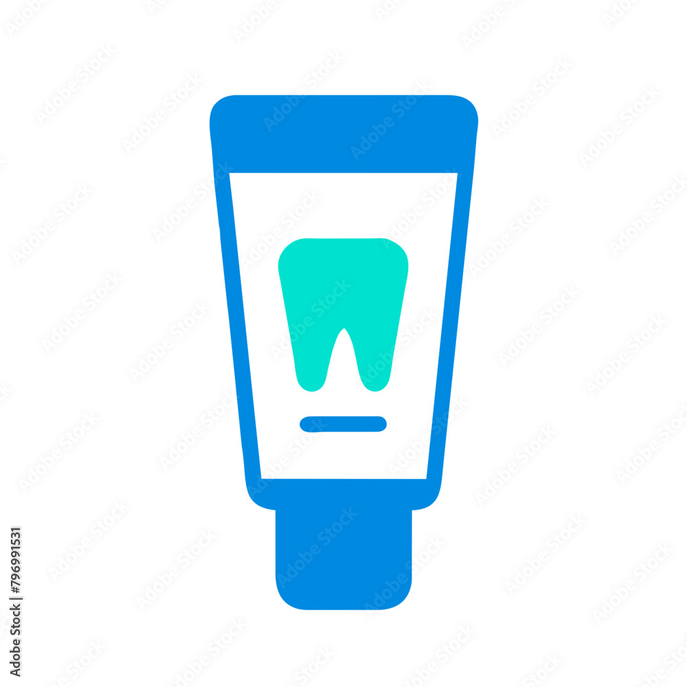 Toothpaste tube icon vector graphics element silhouette Oral toothpaste ...
