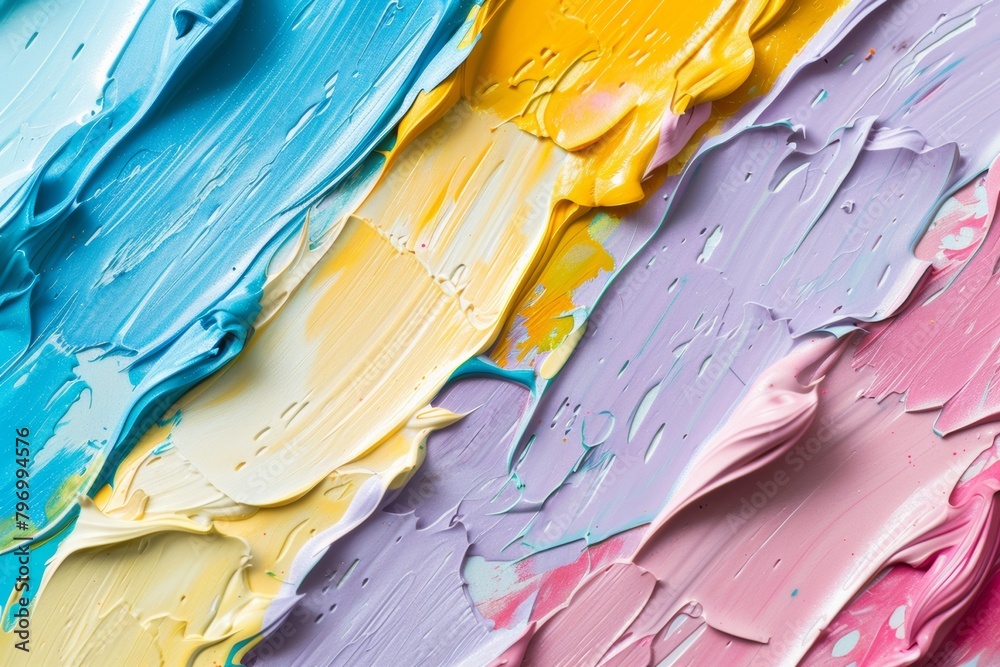 pastel color paint strokes of vibrant color palette texture and ...