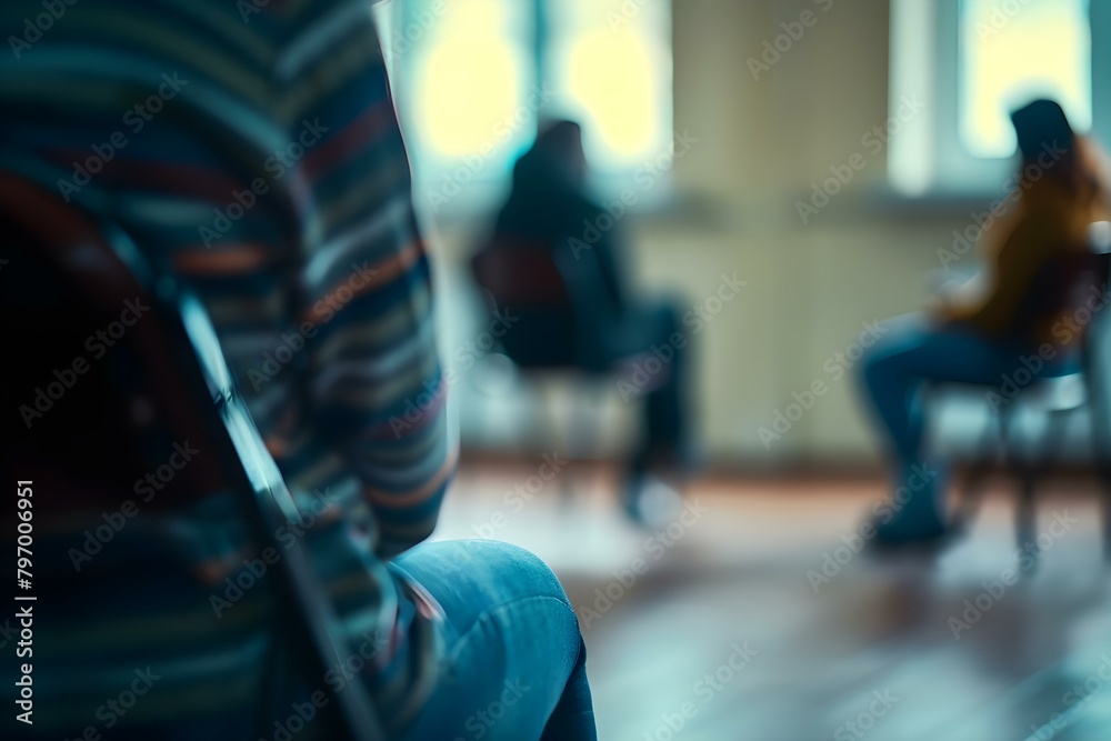 Supportive Group Therapy Session for Addiction Recovery. Concept ...