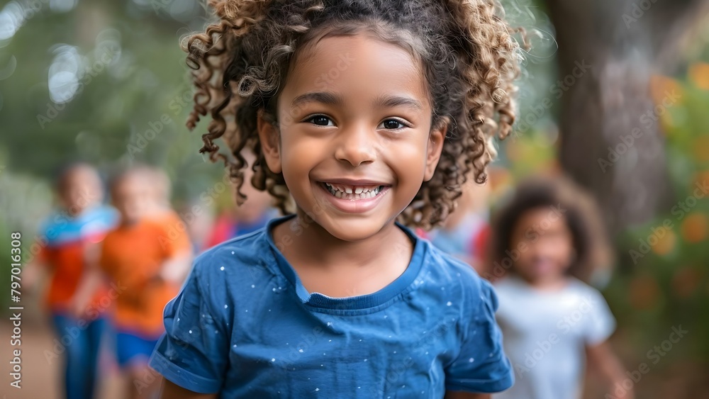 Celebrating Unity and Education: A Portrait of Diverse Children Playing ...