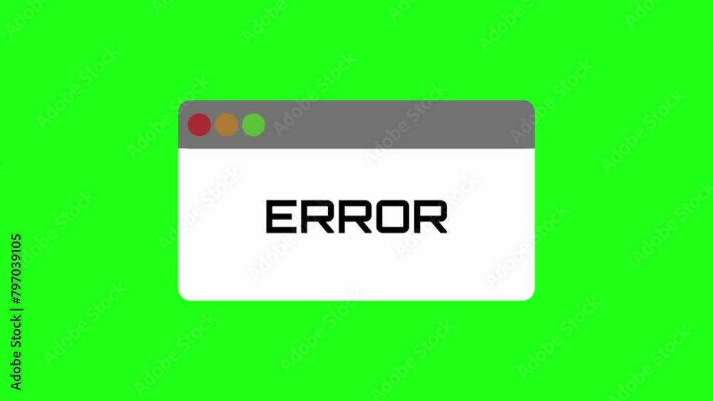 Vidéo Stock Animated pop up message appearing on screen. „Error ...