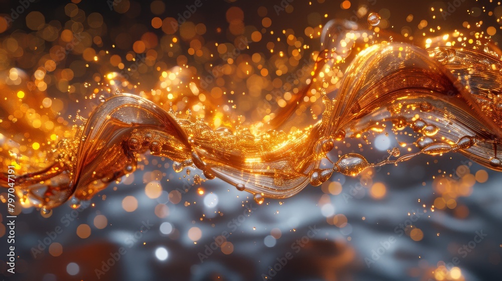 Stunning image of fiery molten glass droplets twirling in the air with ...