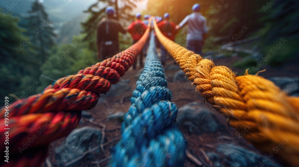 Power of teamwork, collaborative synergy driving success, fostering ...