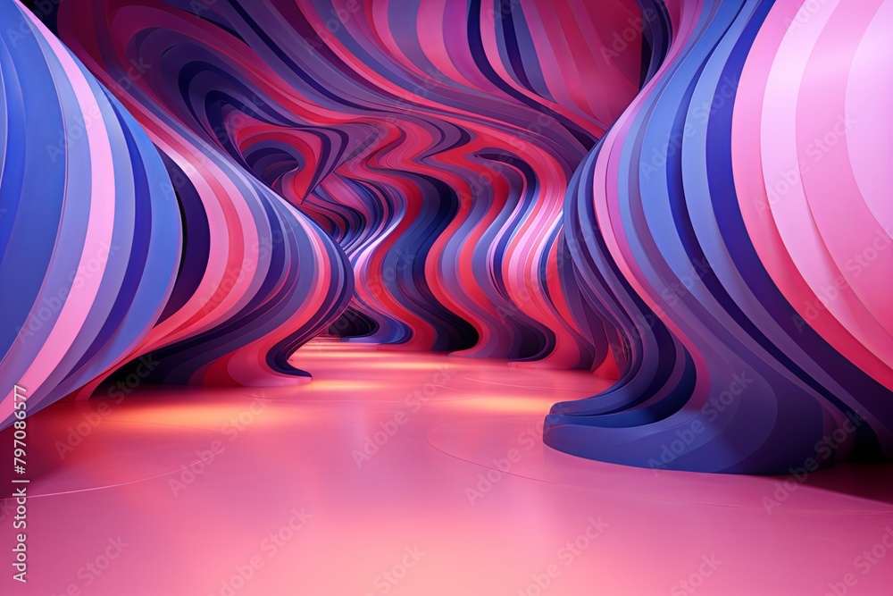 Time-Warped Vortex Gradients Interactive Museum Exhibit Guide Stock ...