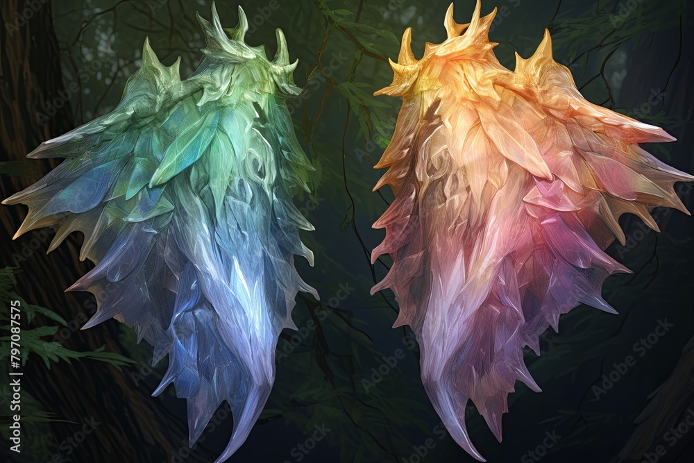 Translucent Dragon Scale Gradients: A Mythical Forest Creature Guide ...