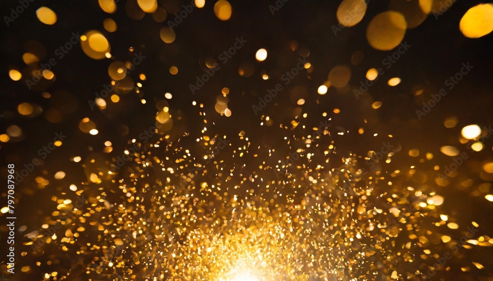light background falling night gold luxury magic particle glitter gold ...