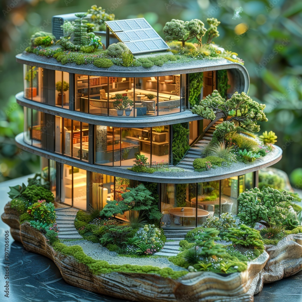 Miniature Eco Office: Create a miniature model of an eco-friendly ...