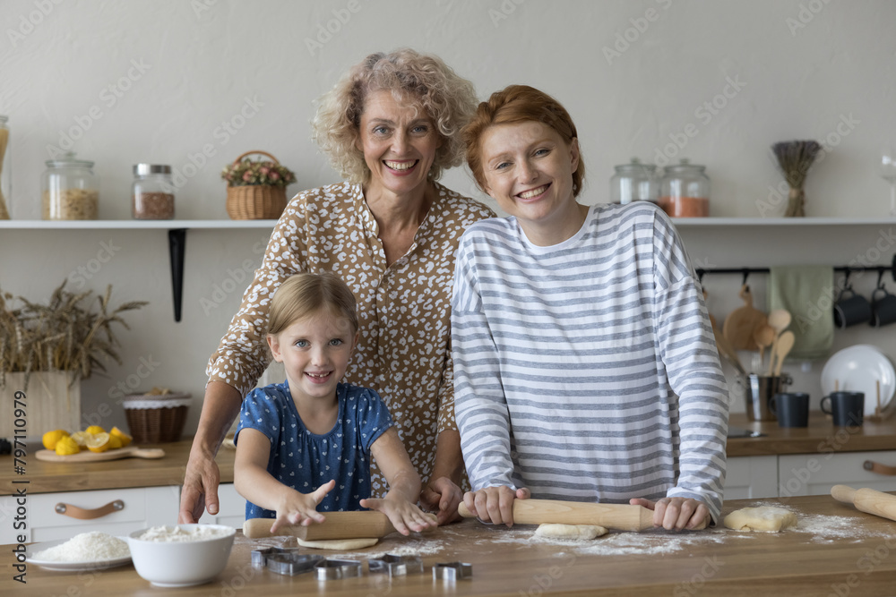 Intergenerational bonding, culinary traditions. Two generations of ...