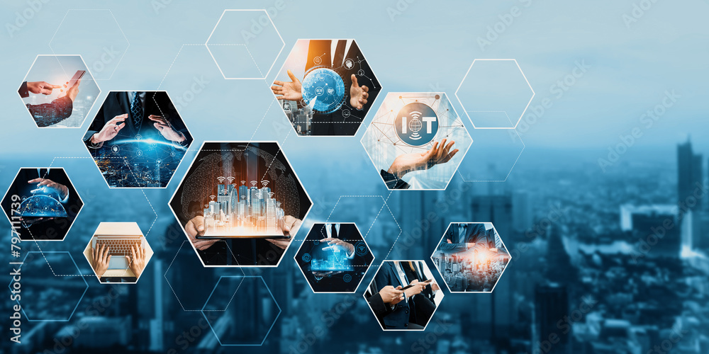 Communication technology , smart connection IOT and people network ...