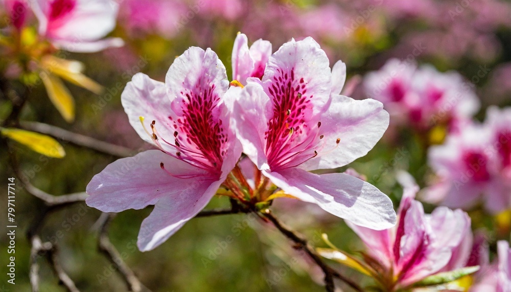 pink royal azalea blossoms on hwangmaesan hd background wallpaper ...