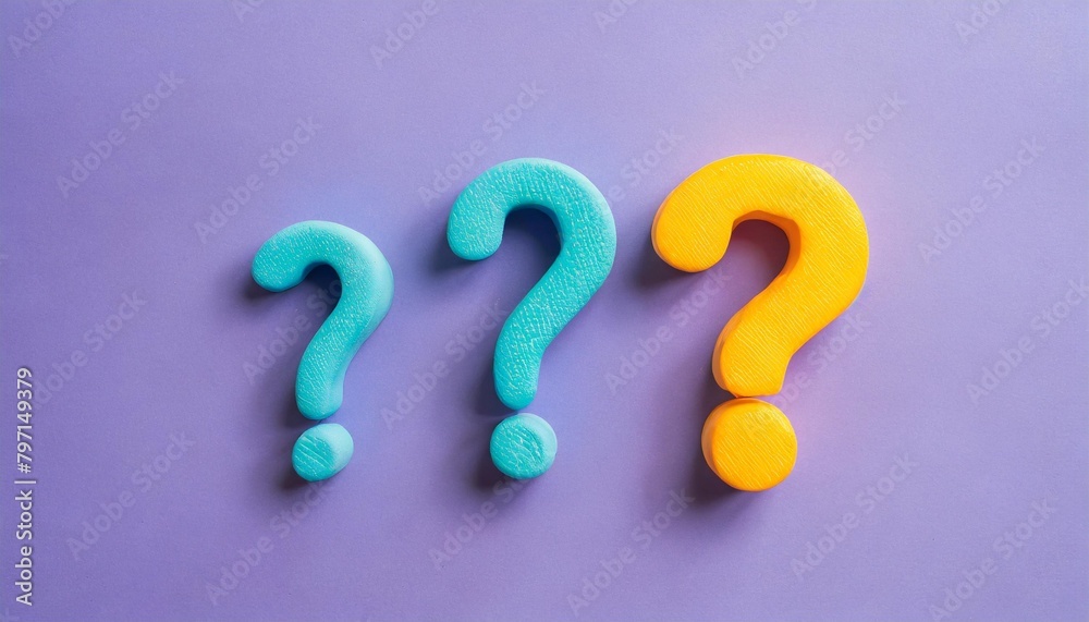 3d question mark symbols isolate on purple background 3d question mark ...