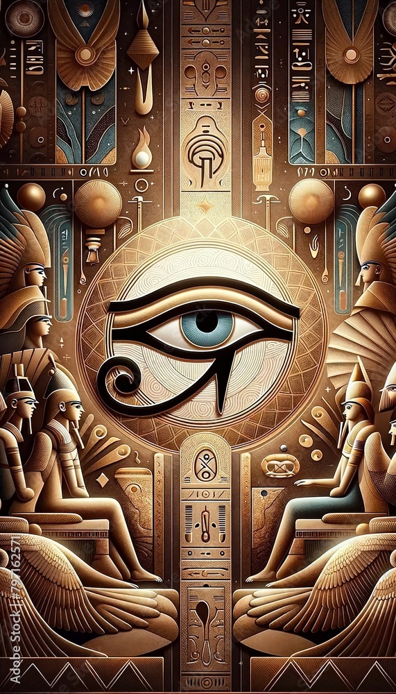 The Eye of Horus, Eye of Ra,a symbol of protection and power, takes ...