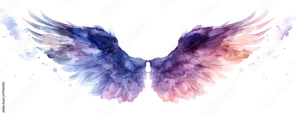 Angel wings, modern, colorful and arty interpretation of angel ...