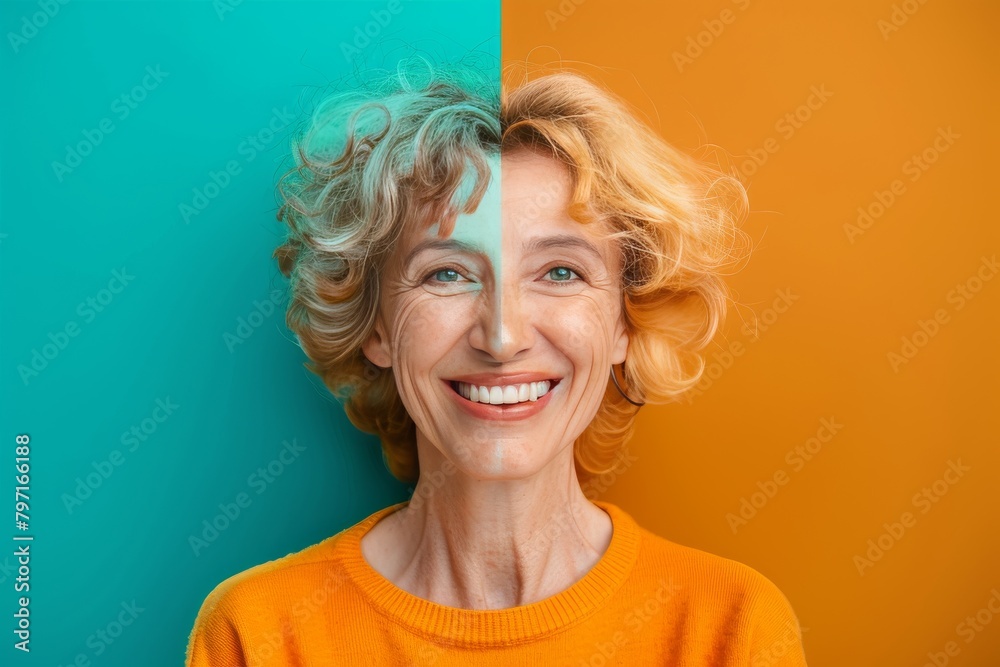 Aging skin protection and clear complexion strategies shown in firmness ...