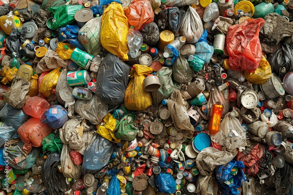 An impactful image highlighting environmental concerns, displaying a ...