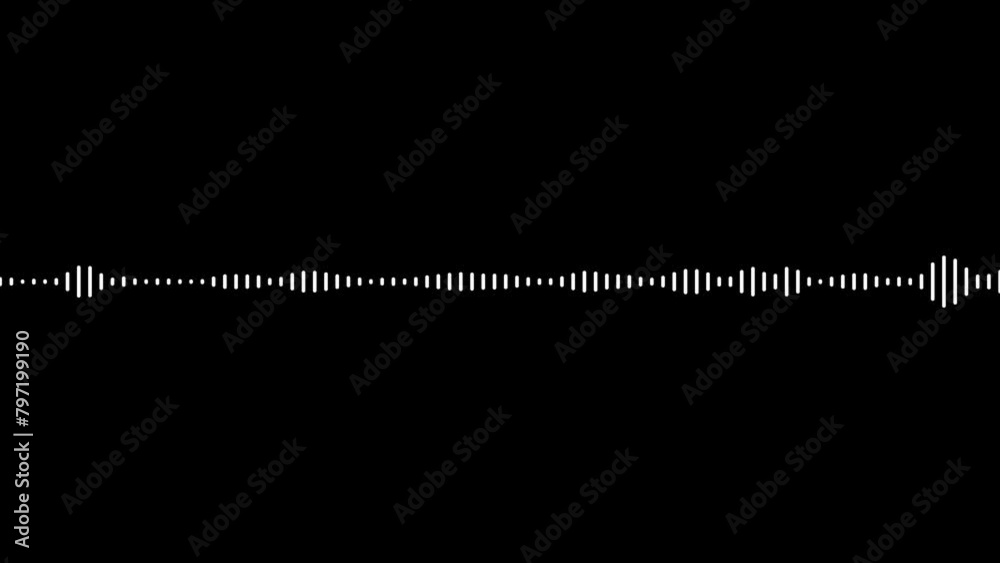 Animated sound wave spectrum, Wave white line audio pulse, Voice Levels ...