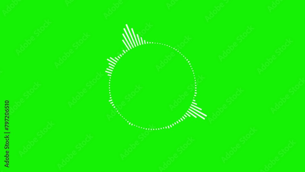 white audio frequency waveform spectrum. Abstract wave motion equalizer ...