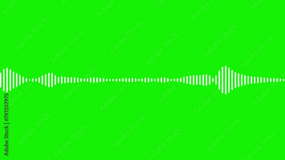 Vidéo Stock Audio waveform equalizer on green screen background ...