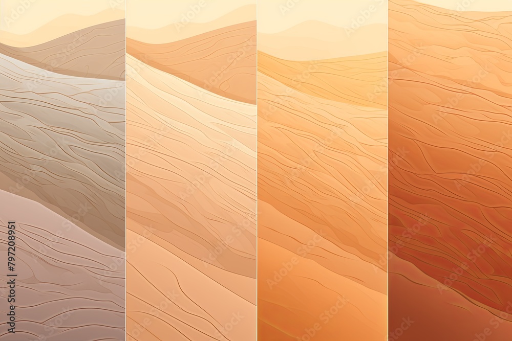 Swirling Sand Dune Gradients: Geological Wonders Educational Poster ...