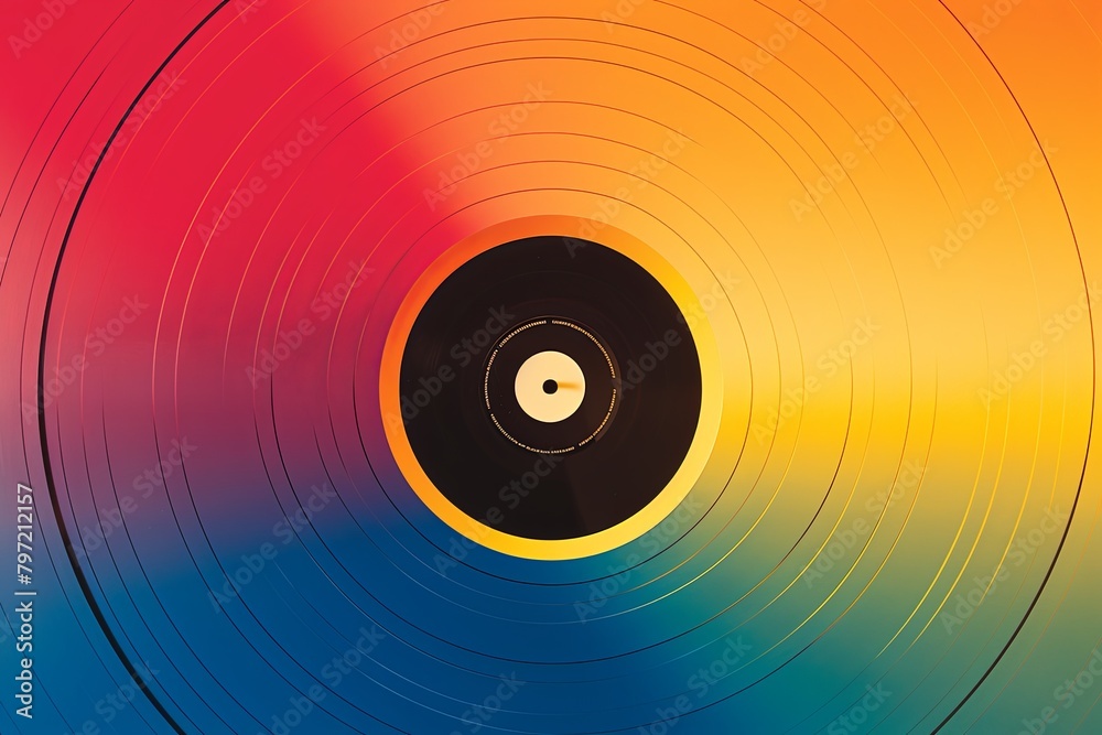 Vintage Vinyl Record Gradients 70s Themed Party Invitation - Retro ...