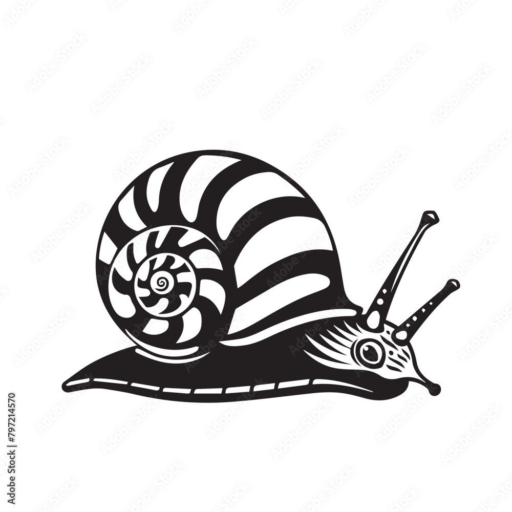Snail in cartoon, doodle style . Image for t-shirt, web, mobile apps ...