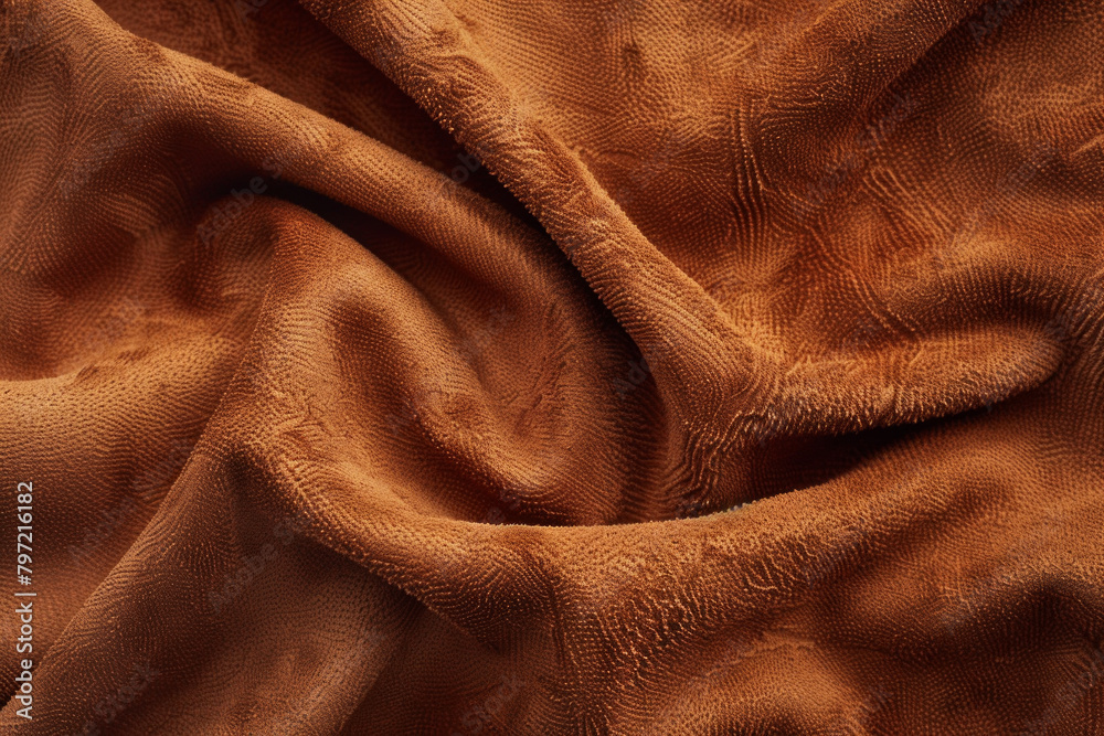 Velvety texture of suede leather, showcasing its soft nap and tactile ...