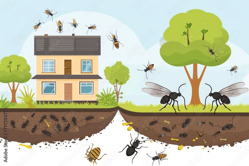 life cycle of common household pests Stock Illustration | Adobe Stock