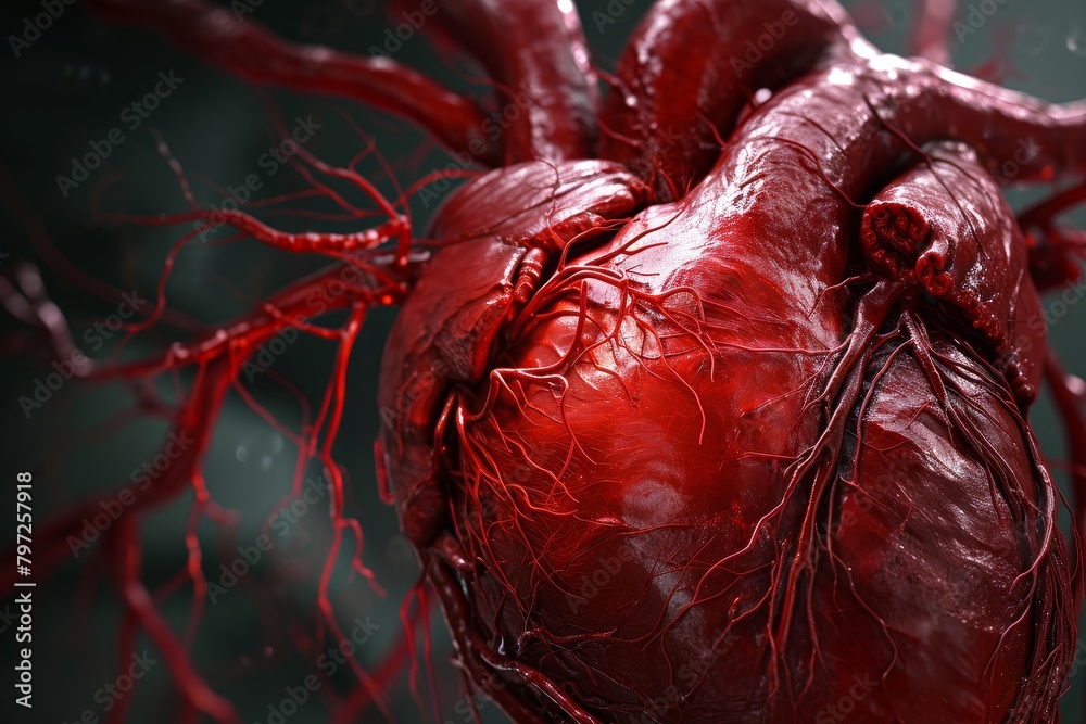 Detailed Human Heart Anatomy Stock Illustration | Adobe Stock