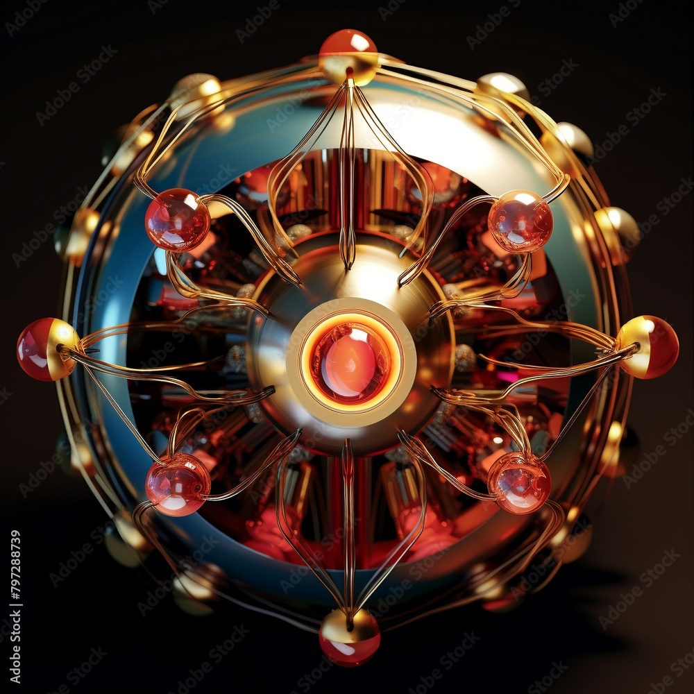 Explore the intricate arrangement of electrons within an atom Stock ...