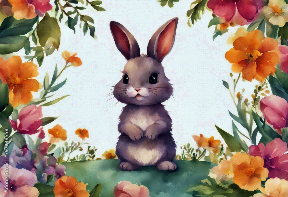 'Fluffy print Watercolor invitation baby template summer room design ...