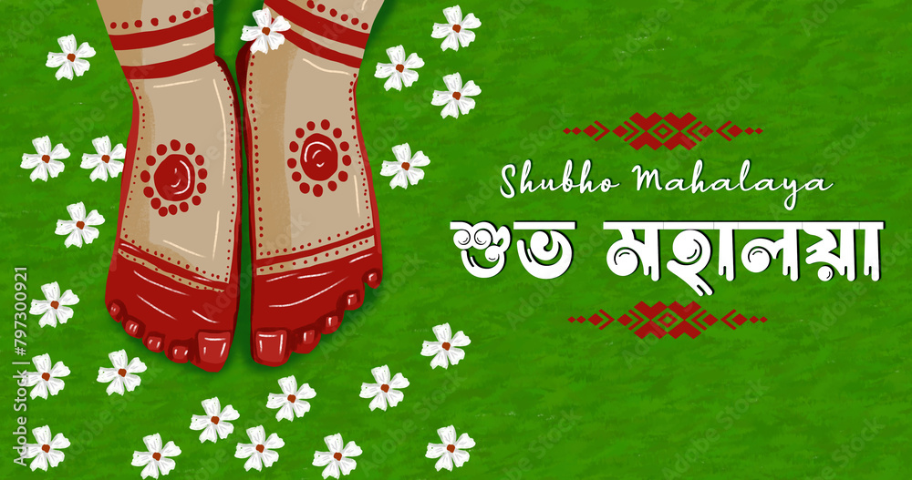 Mahalaya Creative Social Media Post for Durga Puja Celebration. Durga ...