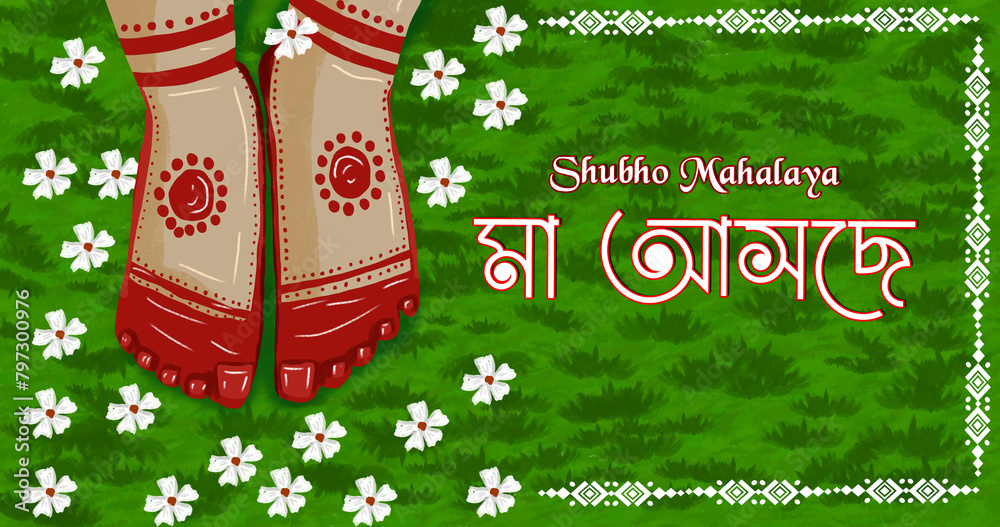 Mahalaya Creative Social Media Post for Durga Puja Celebration. Durga ...