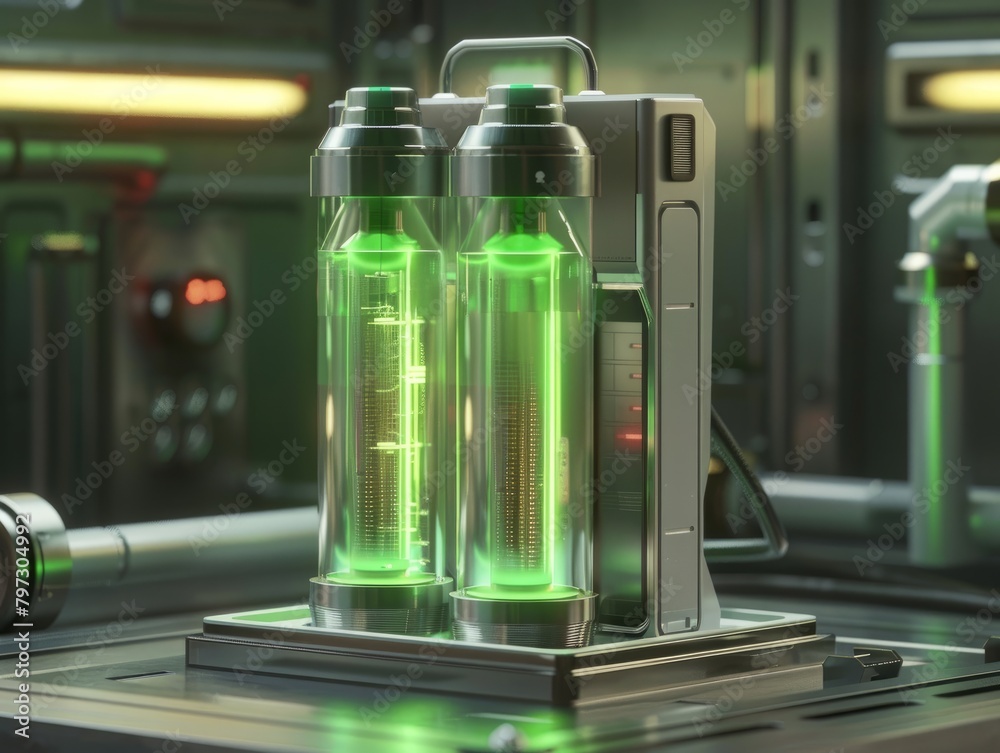 An animation sequence showcasing the conversion of beta radiation into ...