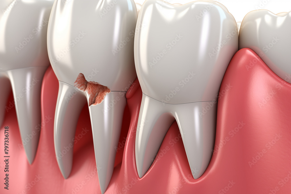 Dental Crown Placement: Image showing the placement of a dental crown ...