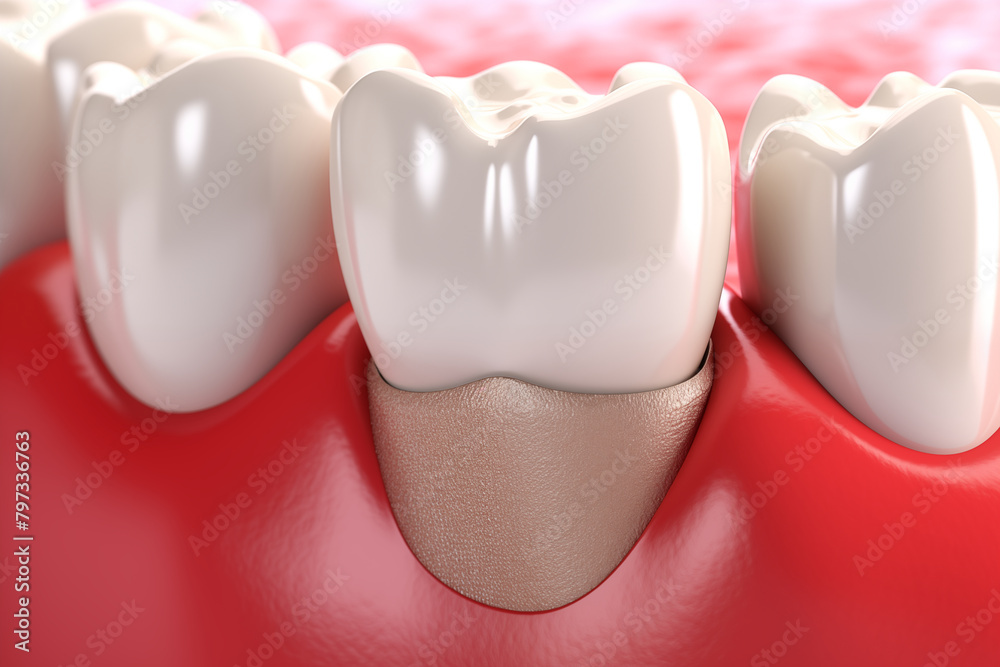 Dental Crown Placement: Image showing the placement of a dental crown ...