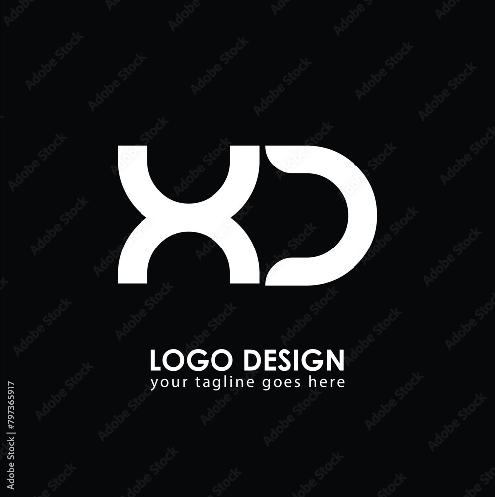 XD XD Logo Design, Creative Minimal Letter XD XD Monogram Stock Vector ...