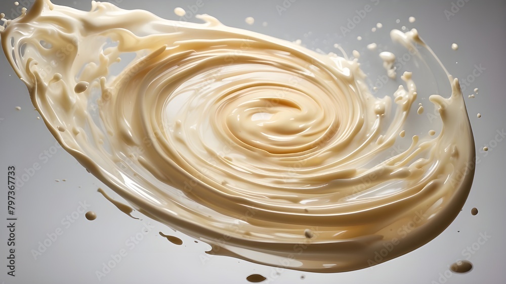 Panning View of a Whirling Vortex of Condensed Milk, A Panning View of ...