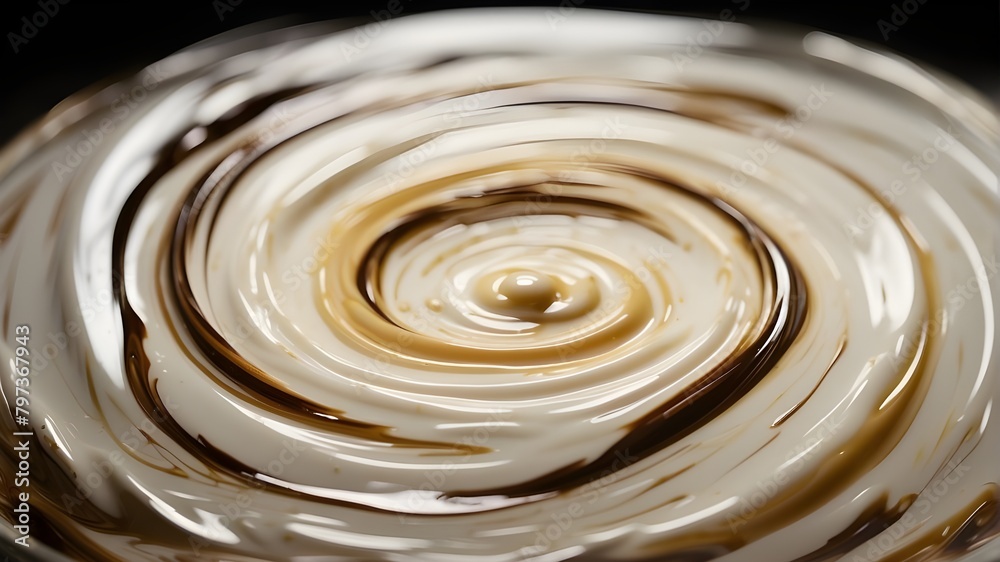 Panning View of a Whirling Vortex of Condensed Milk, A Panning View of ...