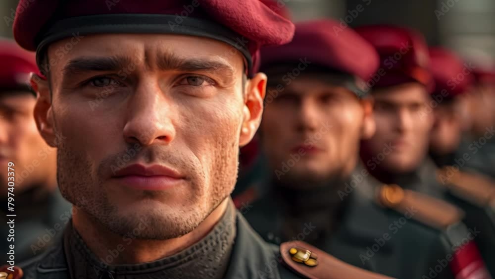 Dignified display of respect and discipline by soldiers in maroon ...