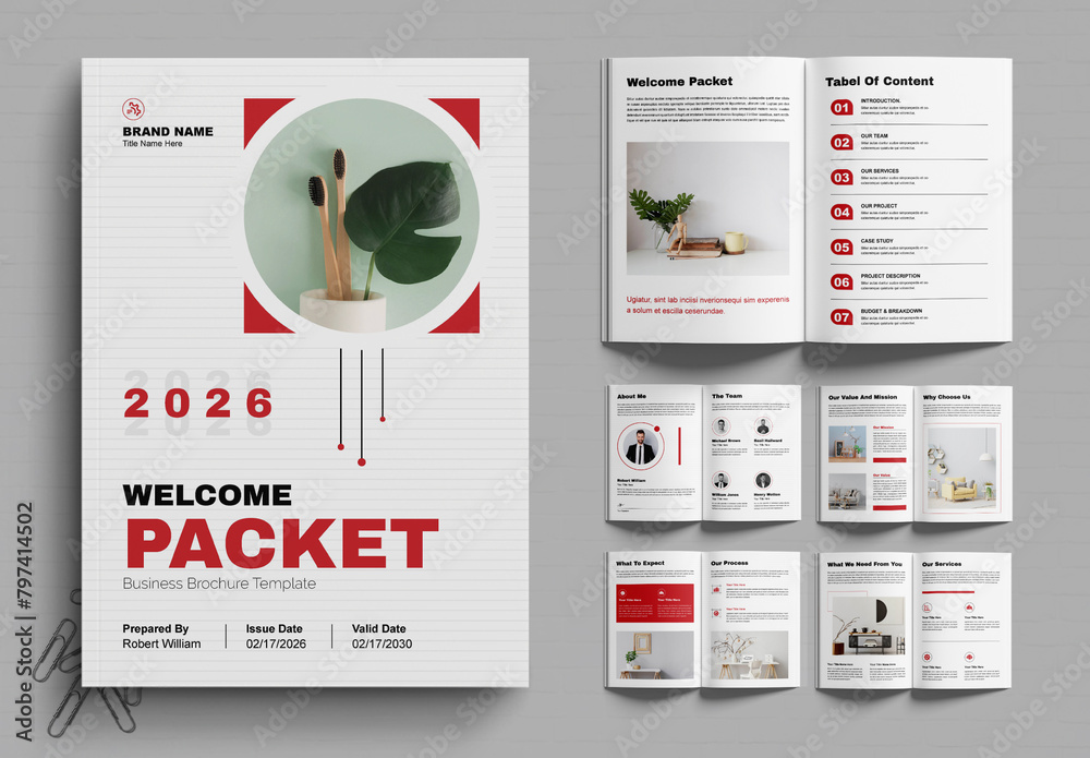Welcome Packet Brochure Template Stock Template | Adobe Stock