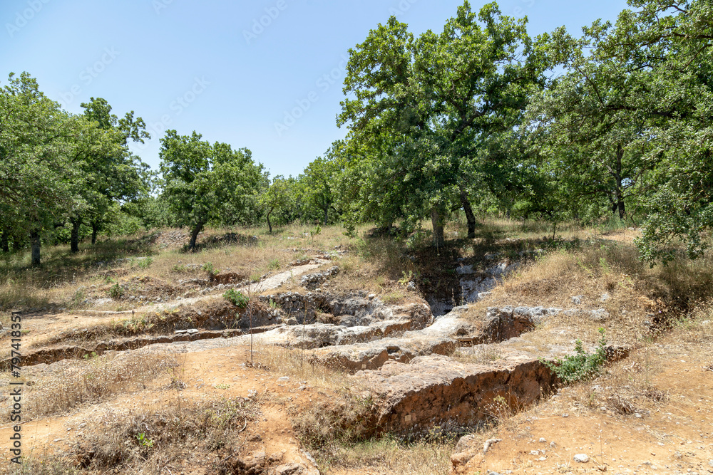 the archaeological site of Armeni on the island of Crete (Greece) Stock ...