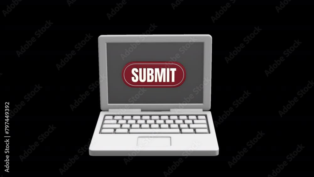 Vidéo Stock Submit Button | Submit Button Pressing In The Laptop Screen ...