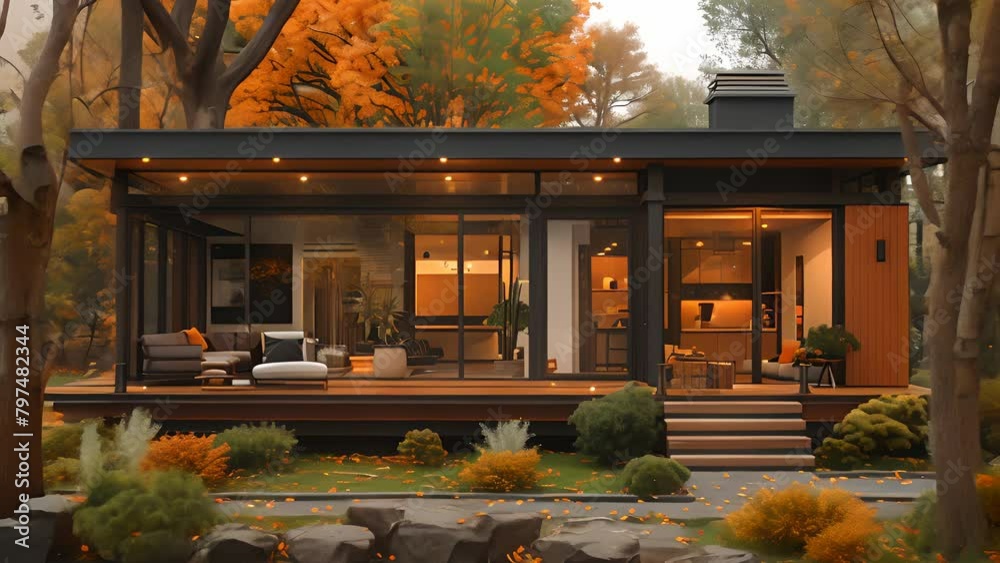 DZ(99) : Video Clip Concept design of a modern one-story cabin,house or ...