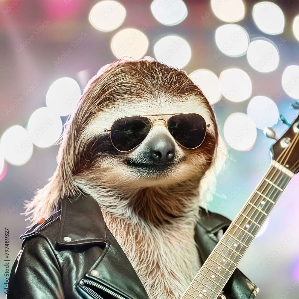 "Give this adorable sloth a rockstar makeover, with sunglasses and a ...