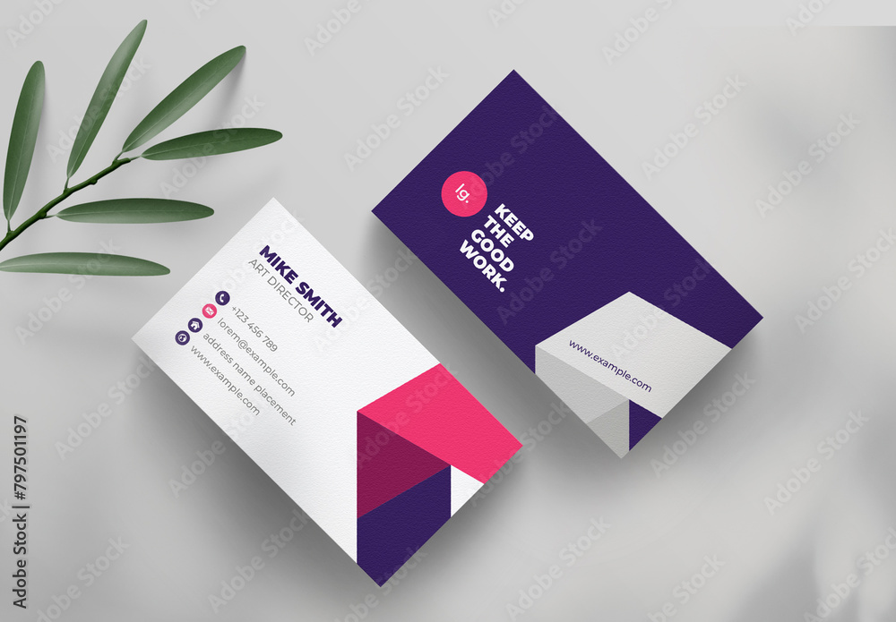 Corporate Business Card Template With Modern Elements Stock Template ...