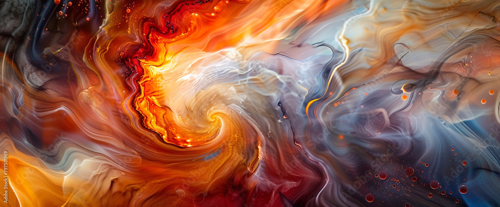 Amber and sapphire meld together, crafting a celestial spectacle of ...